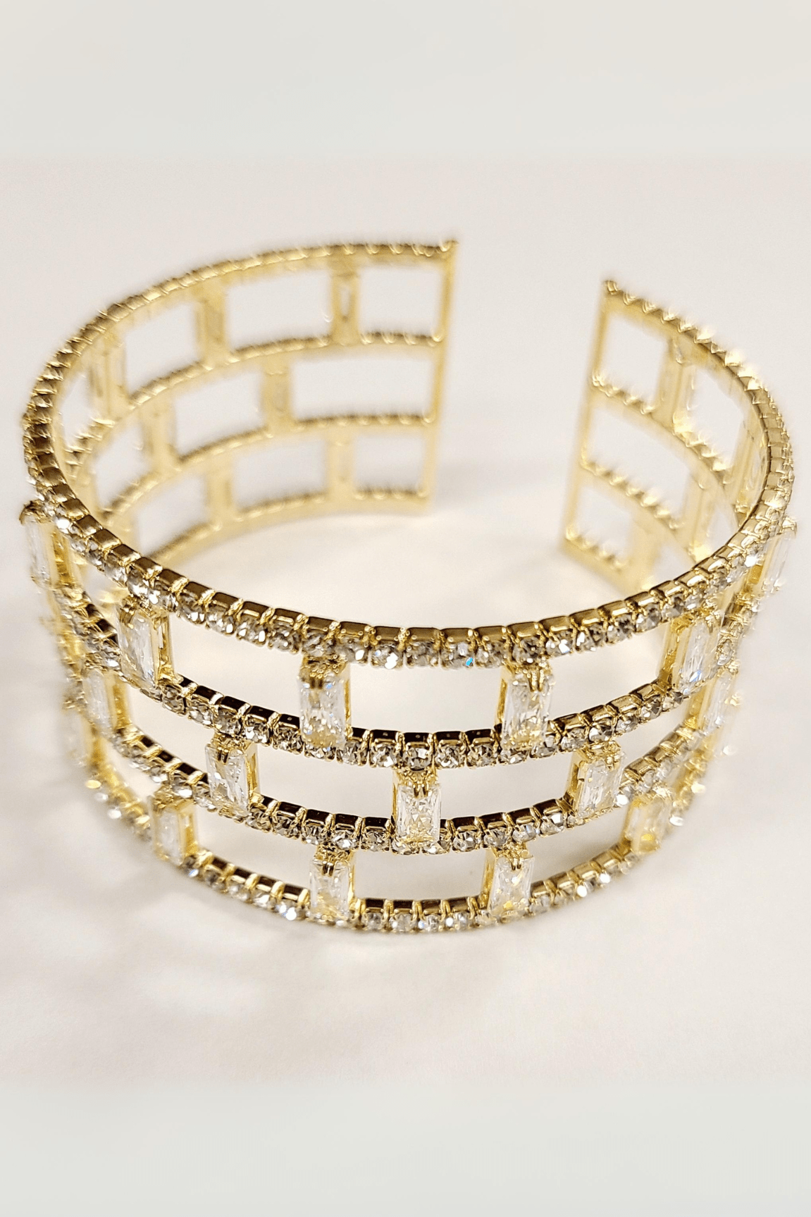 Luminous Lattice Cuff Bracelet (Gold) – Palazzo Couture Online